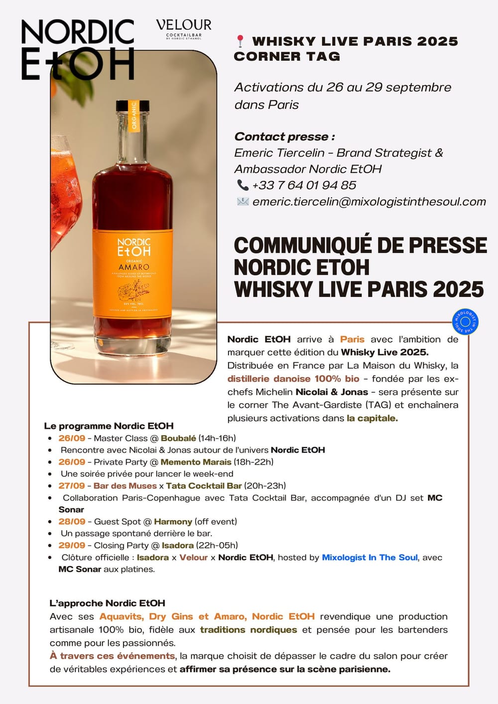 Nordic EtOH déploie son programme d'activations à l'occasion du Whisky ...